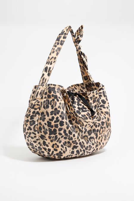 Bolso shopper grande nylon Leopard natural